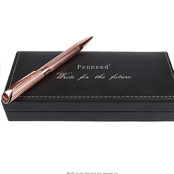 Office | Rose Gold Ballpoint Pen With Leather Gift Box | Poshmark